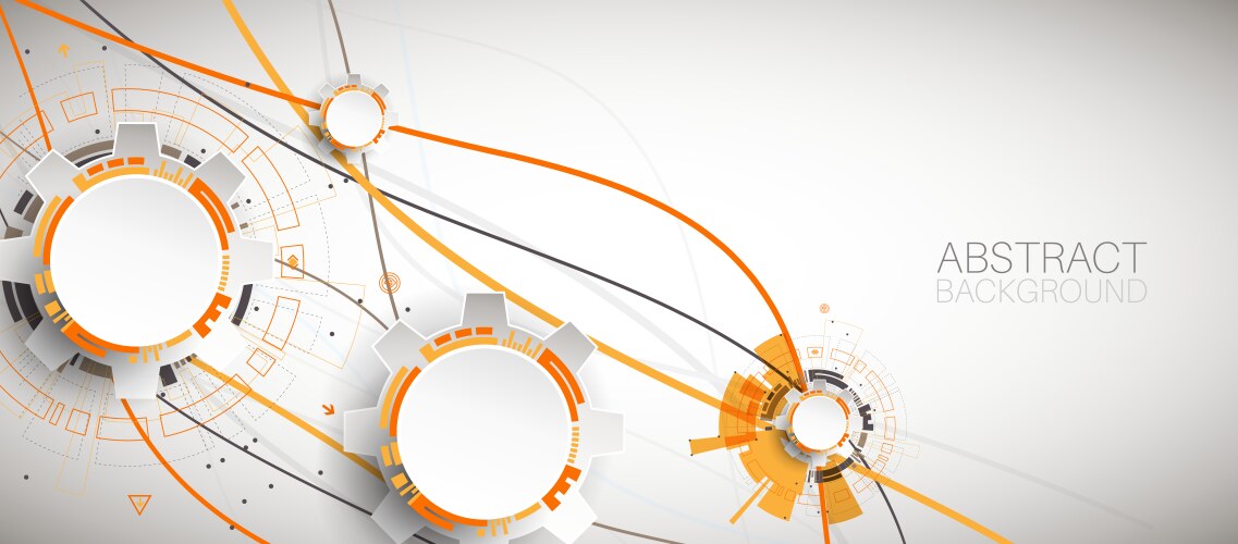 Abstract orange colored technology background Vector Image