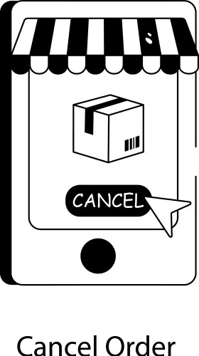 Cancel order Royalty Free Vector Image - VectorStock
