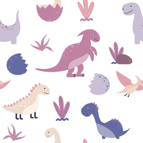 Dinosaur Pattern - Jurassic Era – Royalty-Free Vector | VectorStock
