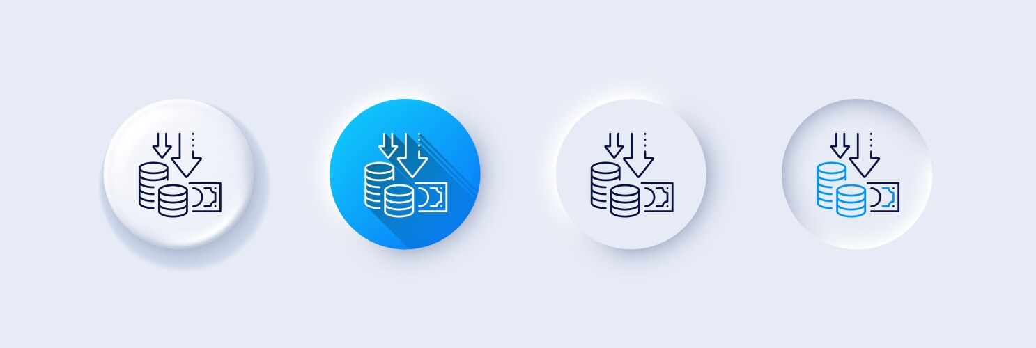 Deflation line icon price reduction sign Vector Image