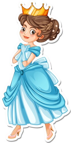Beautiful princess sitting Royalty Free Vector Image