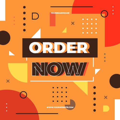 Order now - sticker collection Royalty Free Vector Image