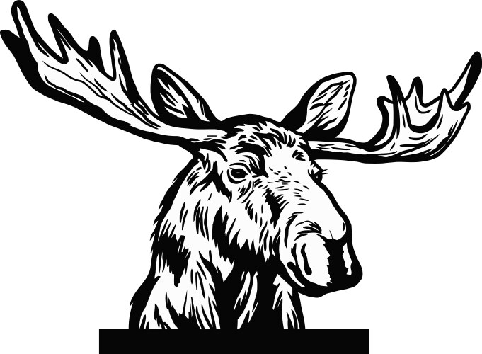 Moose Black and White Vector Images (over 6,500)