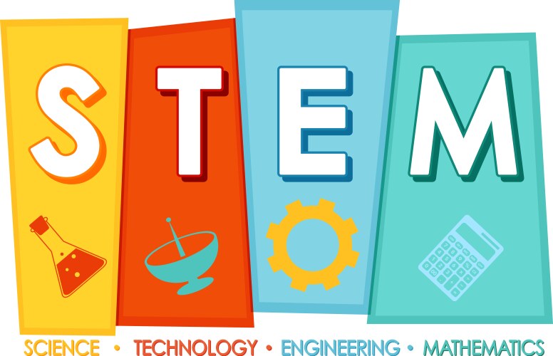 A stem and element logo Royalty Free Vector Image
