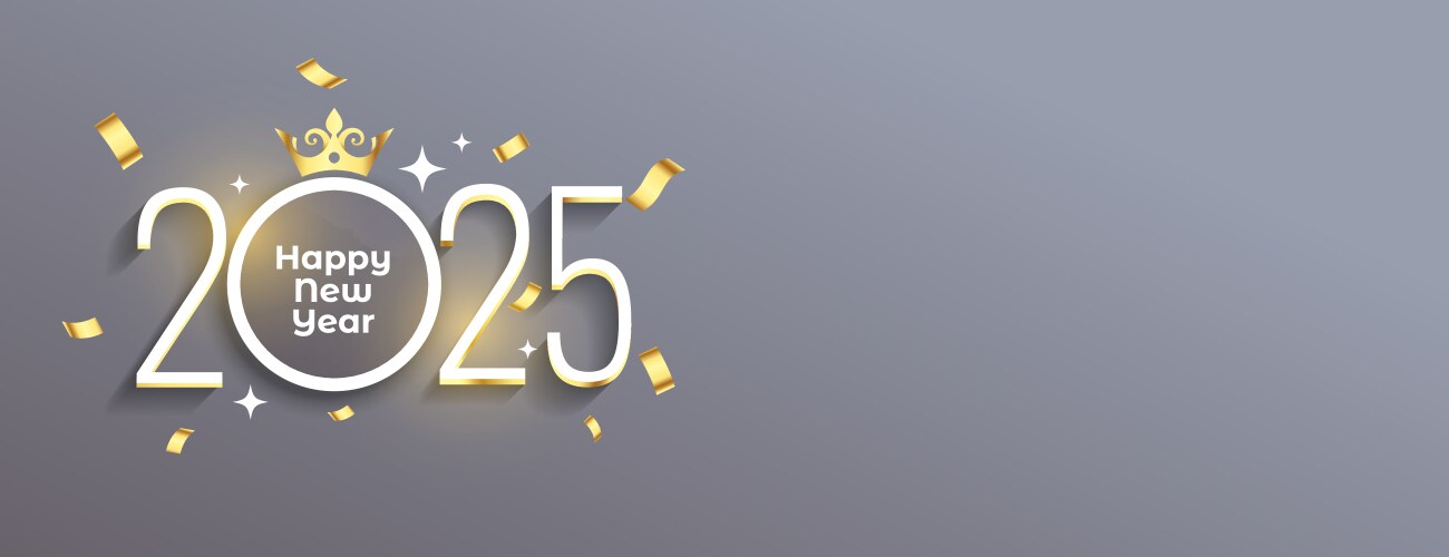 Decorative 2025 new year eve banner design Vector Image