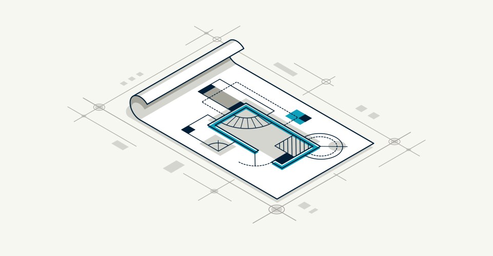Engineering project concept paper document Vector Image