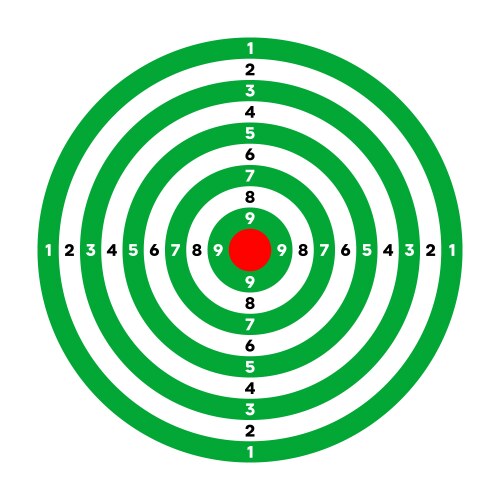 Blank paper round target template with shooting Vector Image