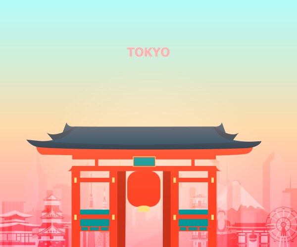 Tokyo tower japan Royalty Free Vector Image - VectorStock