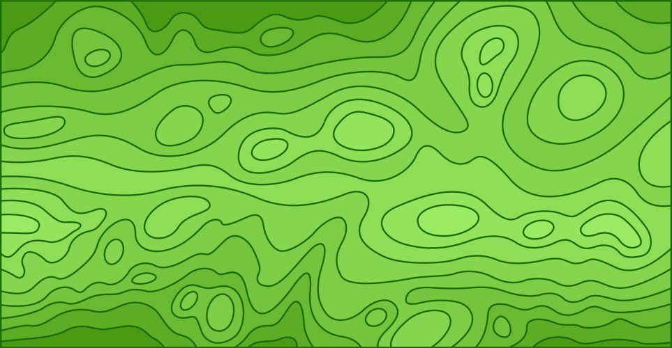 Abstract topographic map in dark green Royalty Free Vector