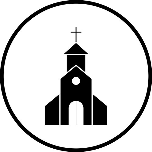 Mosque church and synagogue icon landmark signs Vector Image