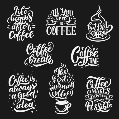 Chalk drawings decorative cup of coffee Royalty Free Vector