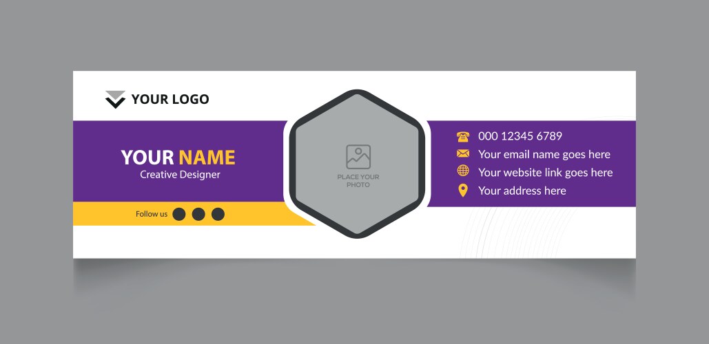 Professional email signatures template design Vector Image