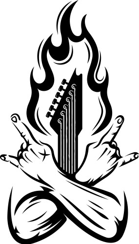 Fire in hand engraving Royalty Free Vector Image