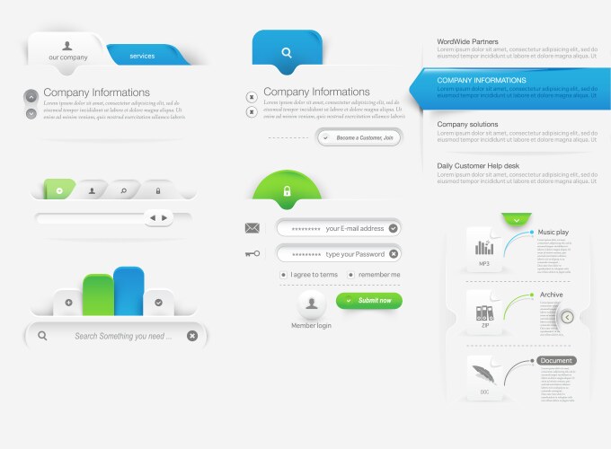 Web template Royalty Free Vector Image - VectorStock