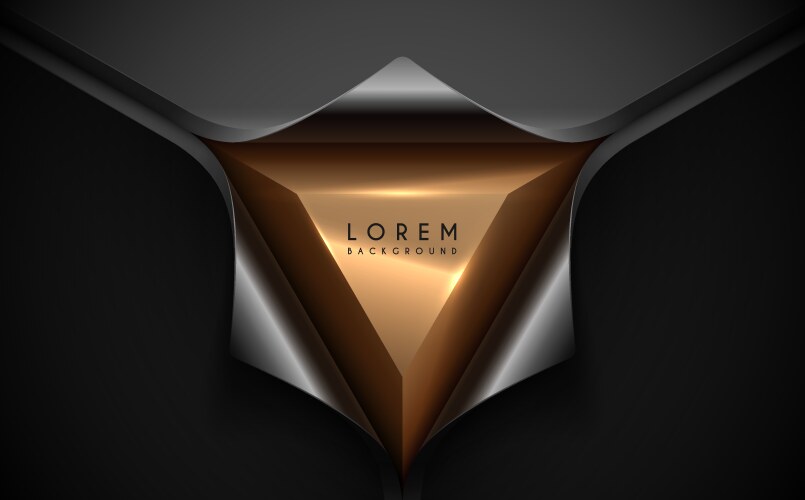 Abstract black and gold geometric shapes Vector Image