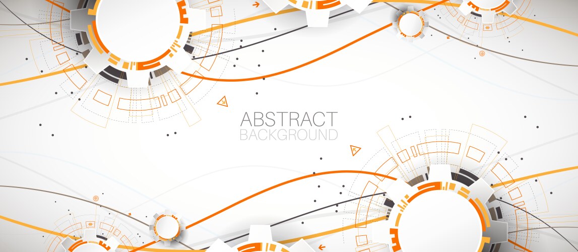 Abstract orange colored technology background Vector Image