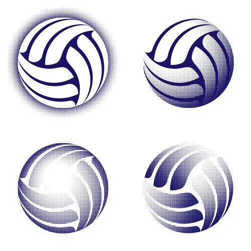 Volleyball pattern symbol Royalty Free Vector Image
