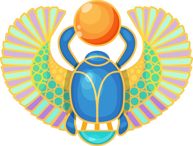 Cartoon scarab Royalty Free Vector Image - VectorStock