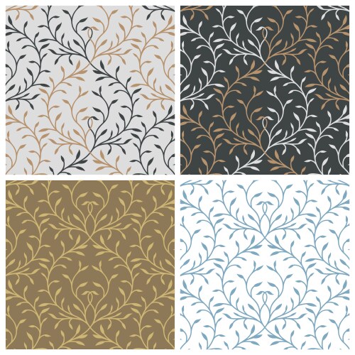 Seamless wallpaper pattern set of six colors Vector Image