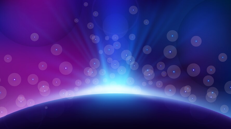 Green rays rising from horizon Royalty Free Vector Image