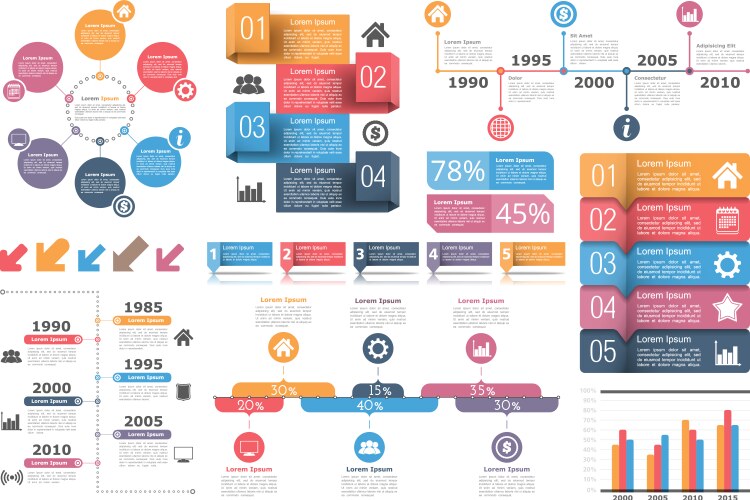 Scrum infographic project collaboration work Vector Image