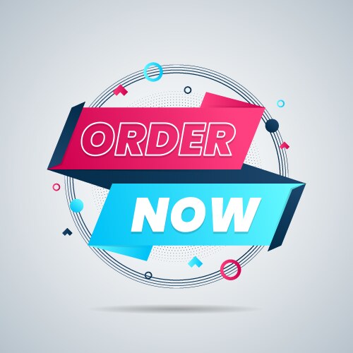 Order now sticker collection Royalty Free Vector Image