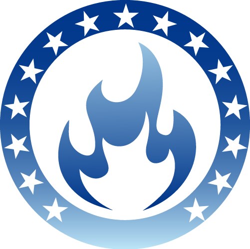 Gas and oil industry icon with factory silhouette Vector Image