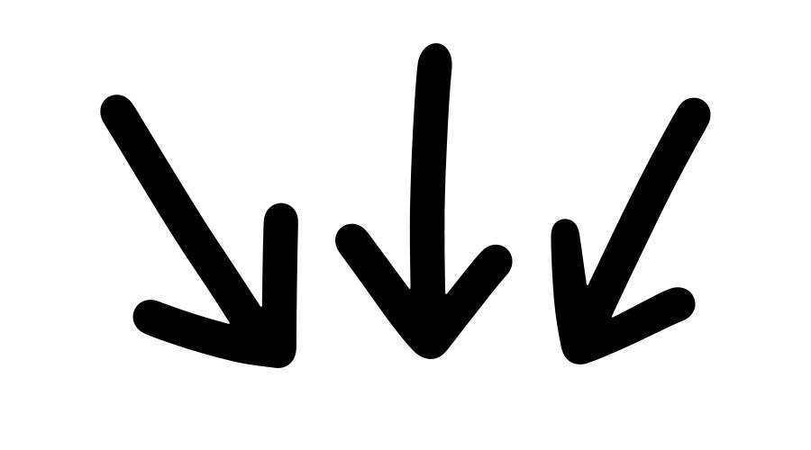 Scribble curved arrow sign hand drawn mark Vector Image