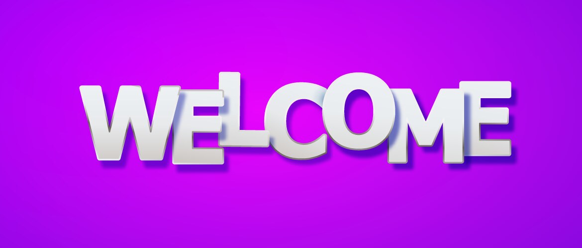 Welcome golden letters bannerwelcome poster Vector Image