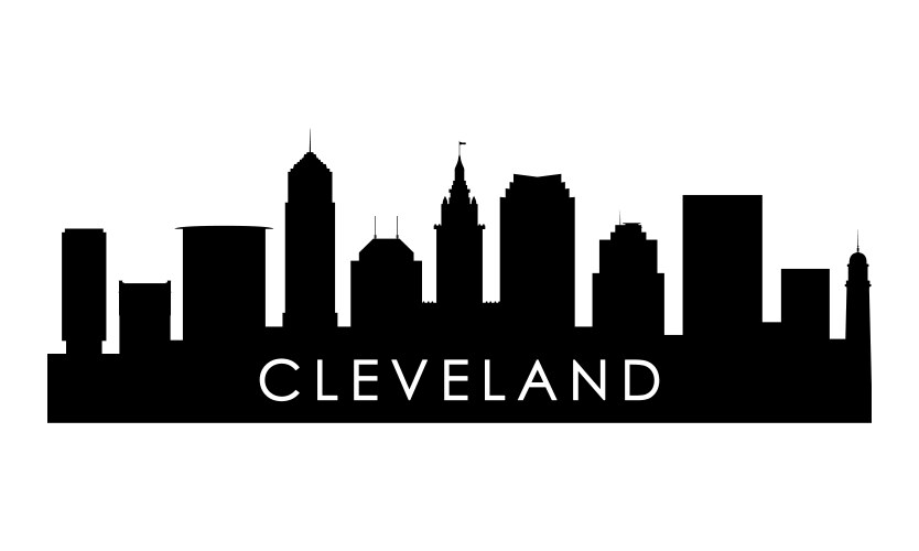 Cleveland Skyline Silhouette Vector Images (over 120)