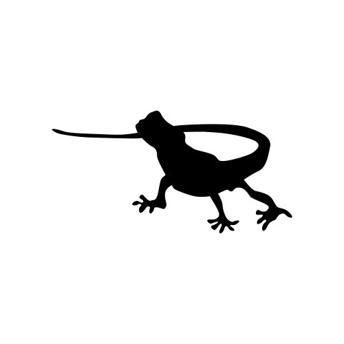 Lizard silhouette Royalty Free Vector Image - VectorStock