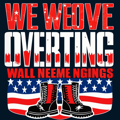 American veteran us maps boots and weapon Vector Image