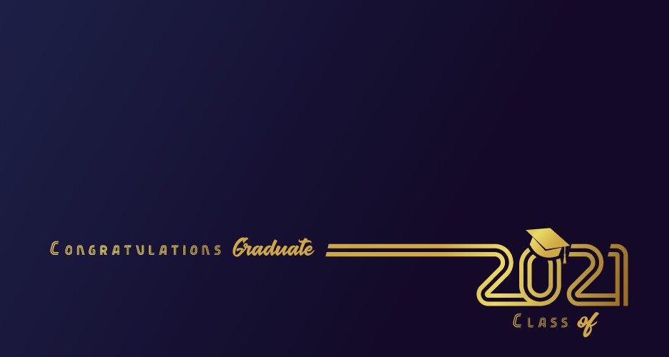 Class of 2022 calligraphy banner Royalty Free Vector Image