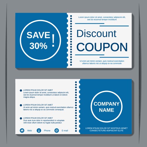 Discount coupon template isolated Royalty Free Vector Image