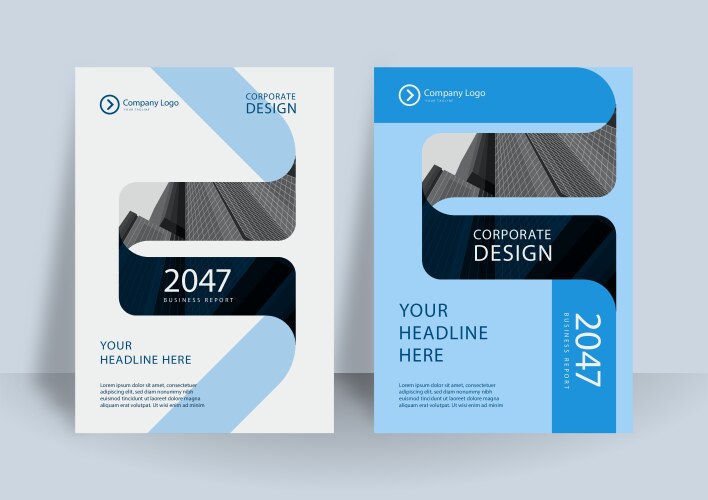 Corporate Blue Identity Cover – Royalty-Free Vector | VectorStock