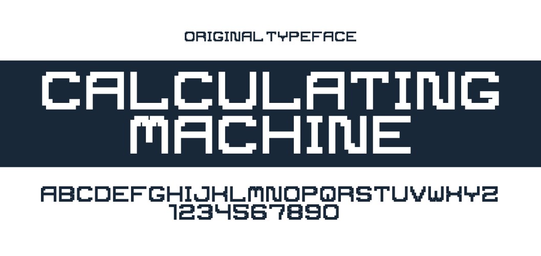 Minimal geometric cyberpunk font typeface Vector Image