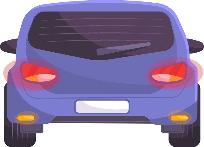 Red vintage car flat style front Royalty Free Vector Image