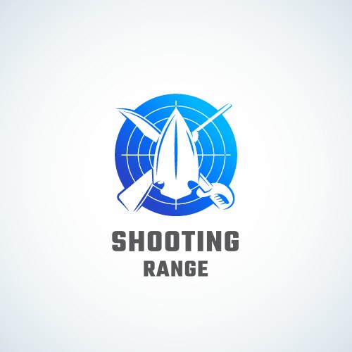Shooting range horizontal banner Royalty Free Vector Image