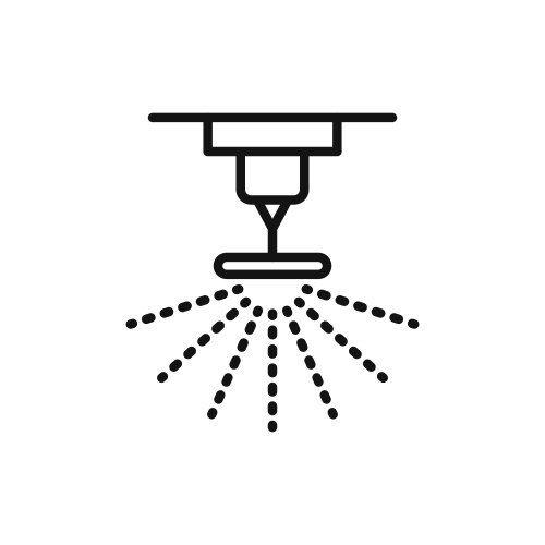 Sprinkler icon symbol on white background Vector Image