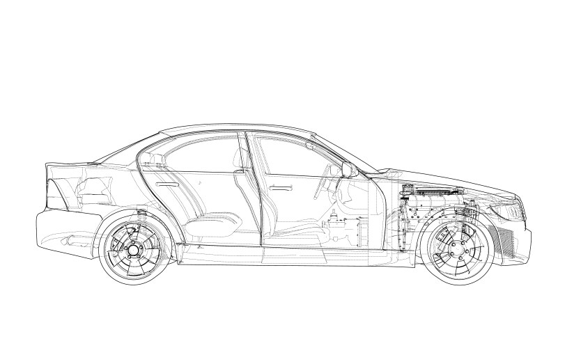 Car outline Royalty Free Vector Image - VectorStock