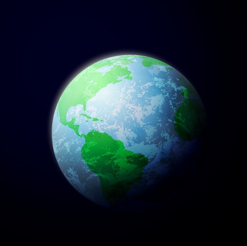 Realistic earth planet from space Royalty Free Vector Image