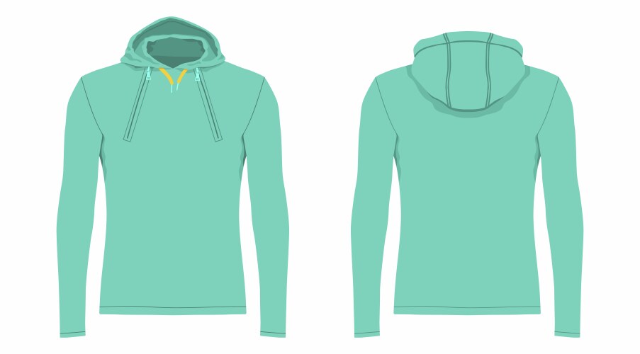Mens green hoodie Royalty Free Vector Image - VectorStock