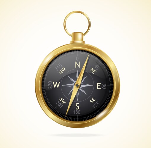 Retro compass Royalty Free Vector Image - VectorStock