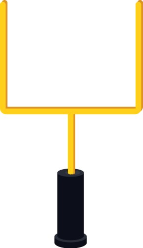 American football goal post ball outline Vector Image