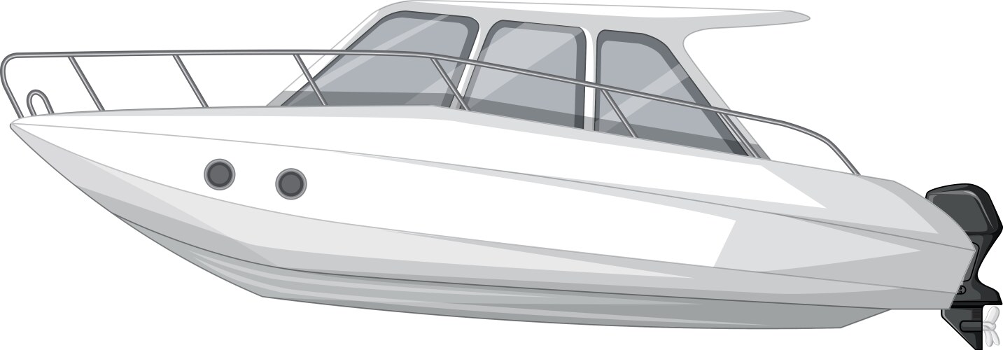 Cartoon motorboat Royalty Free Vector Image - VectorStock