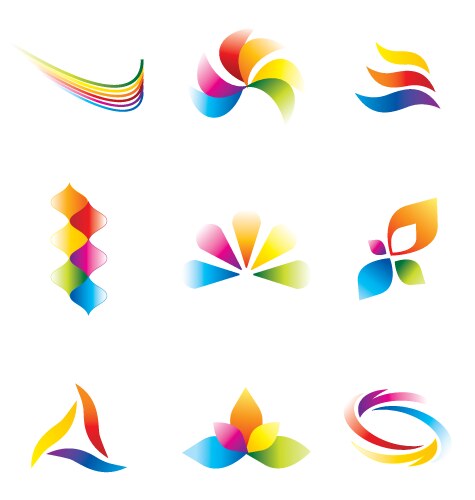 Logo design elements set 08 Royalty Free Vector Image