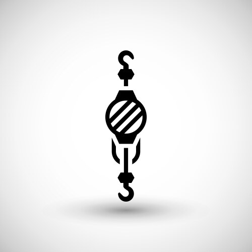 Mechanical hoist icon Royalty Free Vector Image