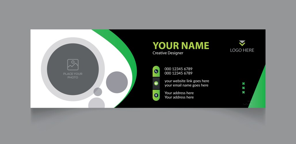 Professional email signatures template design Vector Image