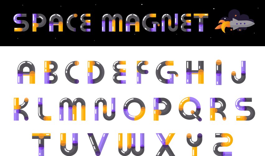 Colorful letters of the alphabet Royalty Free Vector Image