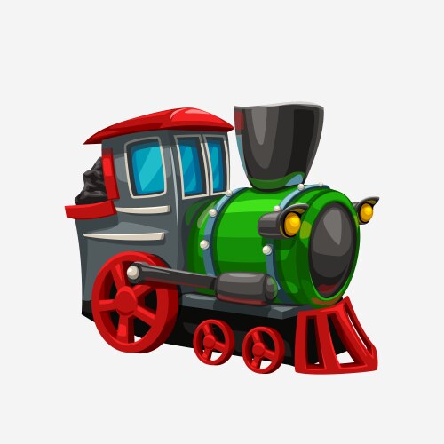 Train riding on the track Royalty Free Vector Image